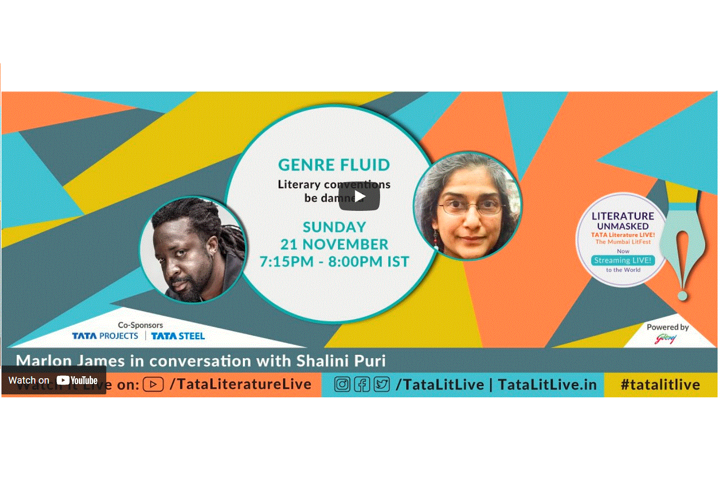 Genre Fluid | Marlon James & Shalini Puri in Conversation | The Beacon ...